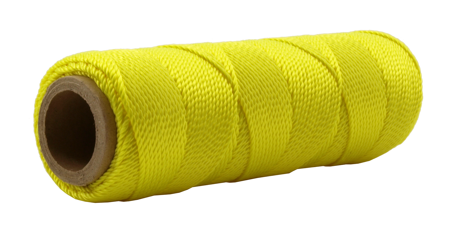 1/4 Lb. Nylon Seine Twine Rope - Construction Warning Yellow
