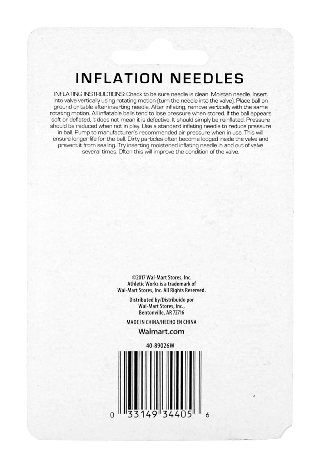 30 pc. Athletic Works Sports Ball Inflation Air Compressor Needles