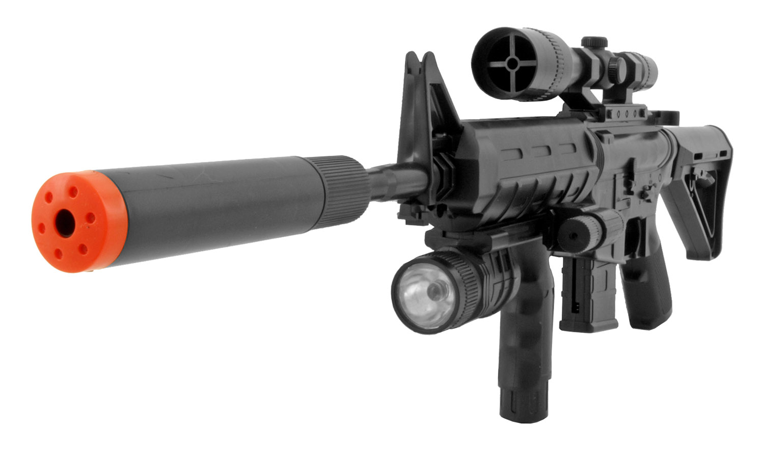 UK Arms P1158D AR15 Style M4 Carbine Sniper Airsoft Rifle with Spring ...