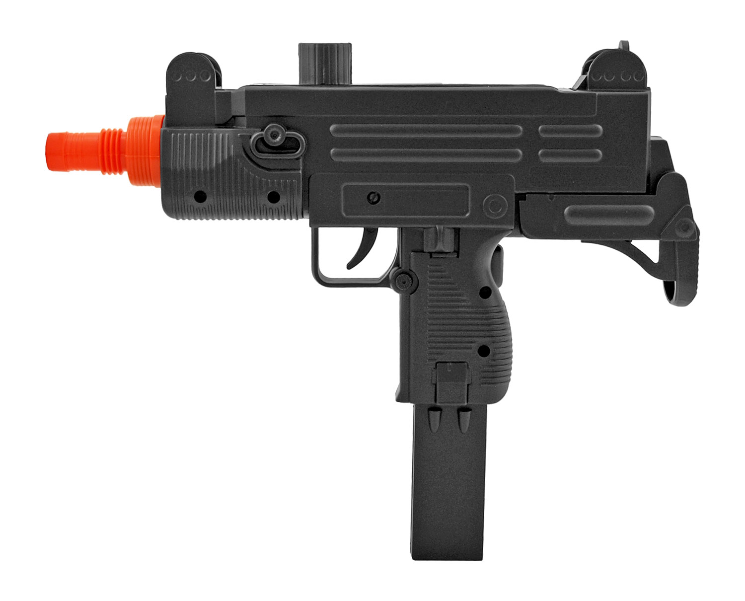 Double Eagle M35 Spring Powered Airsoft Uzi Submachine Gun - Black