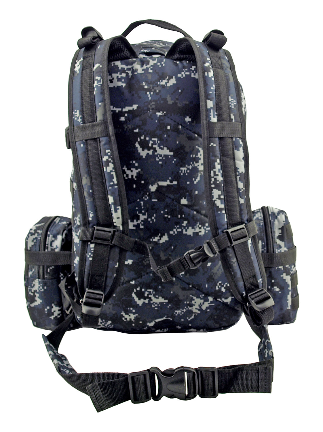 Large Tactical Assault Rucksack Backpack - Blue Digitial Camo