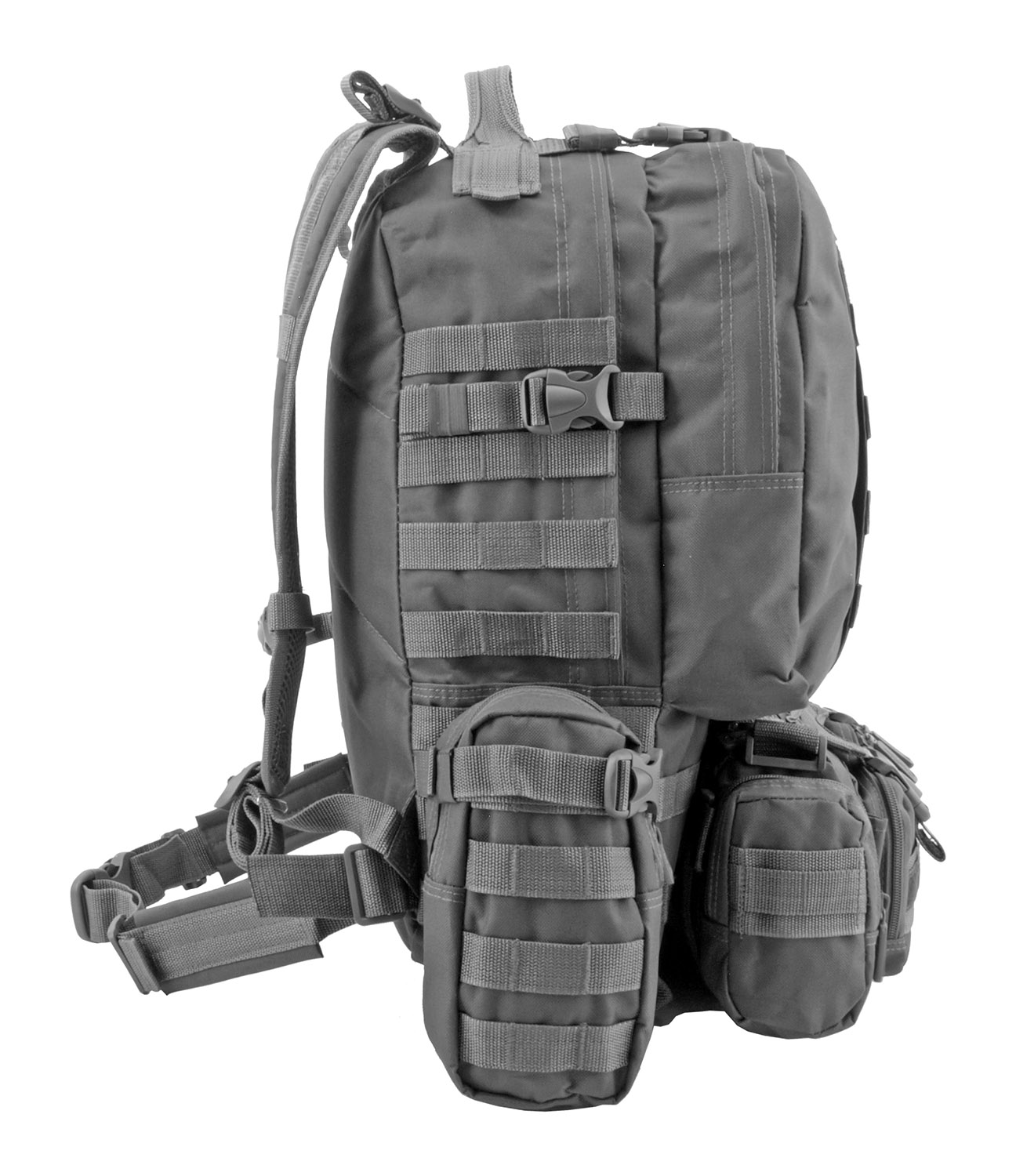 Large Tactical Assault Rucksack Backpack - Grey
