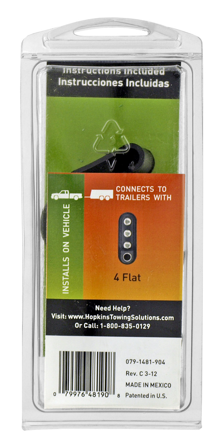 Hopkins Quick Fix Vehicle Connector 4 Flat with LED Connection Verification