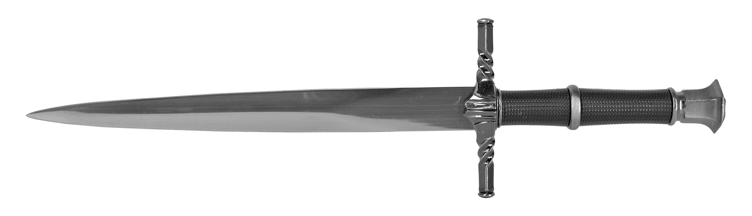 14.75" Medieval Doric Display Dagger - Black