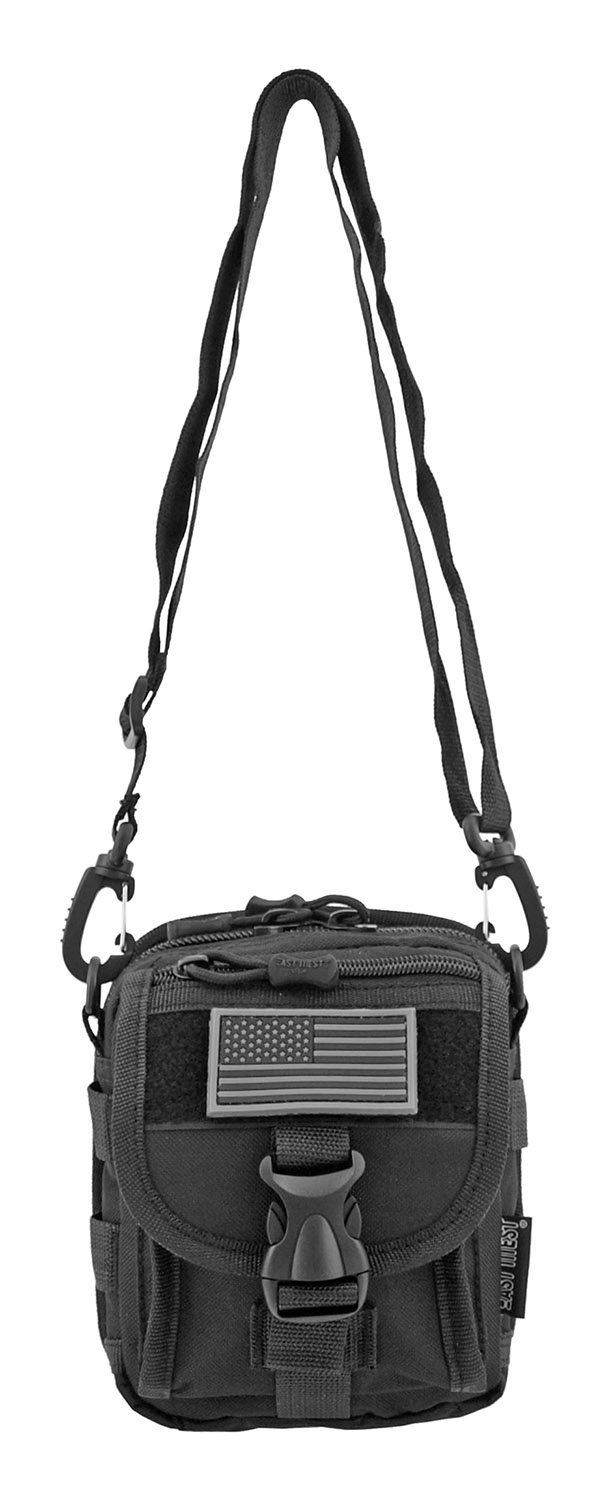 The Tactical Over the Shoulder Everyday Carry Attachment Bag - Black