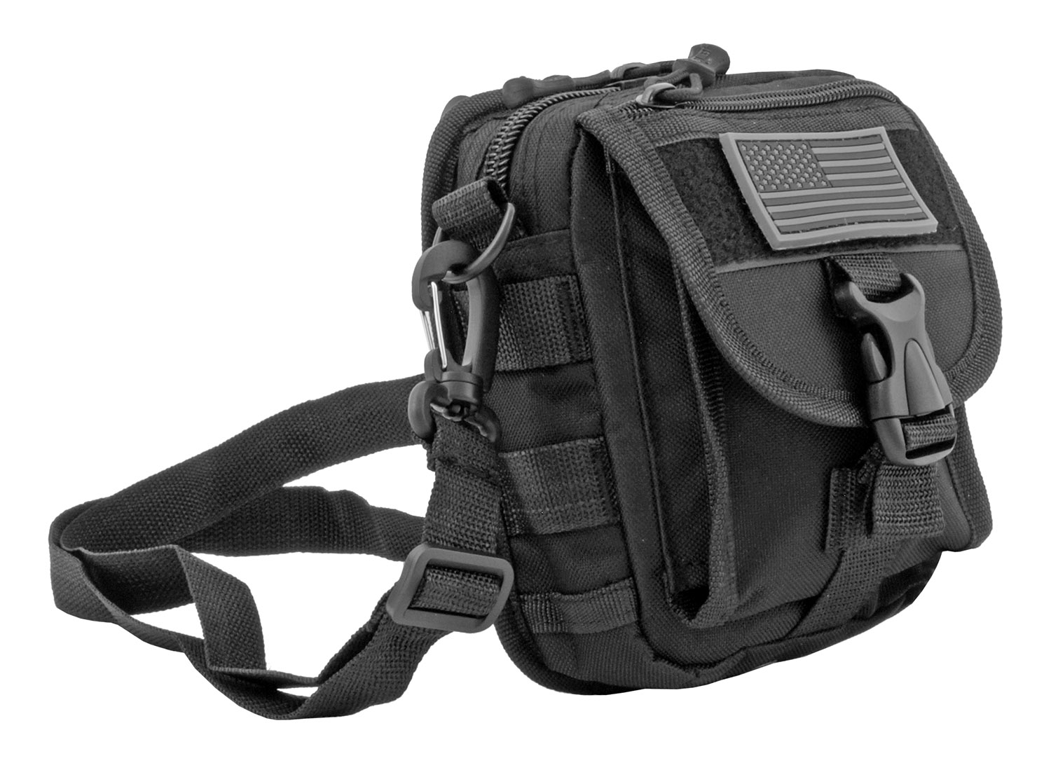 The Tactical Over the Shoulder Everyday Carry Attachment Bag - Black