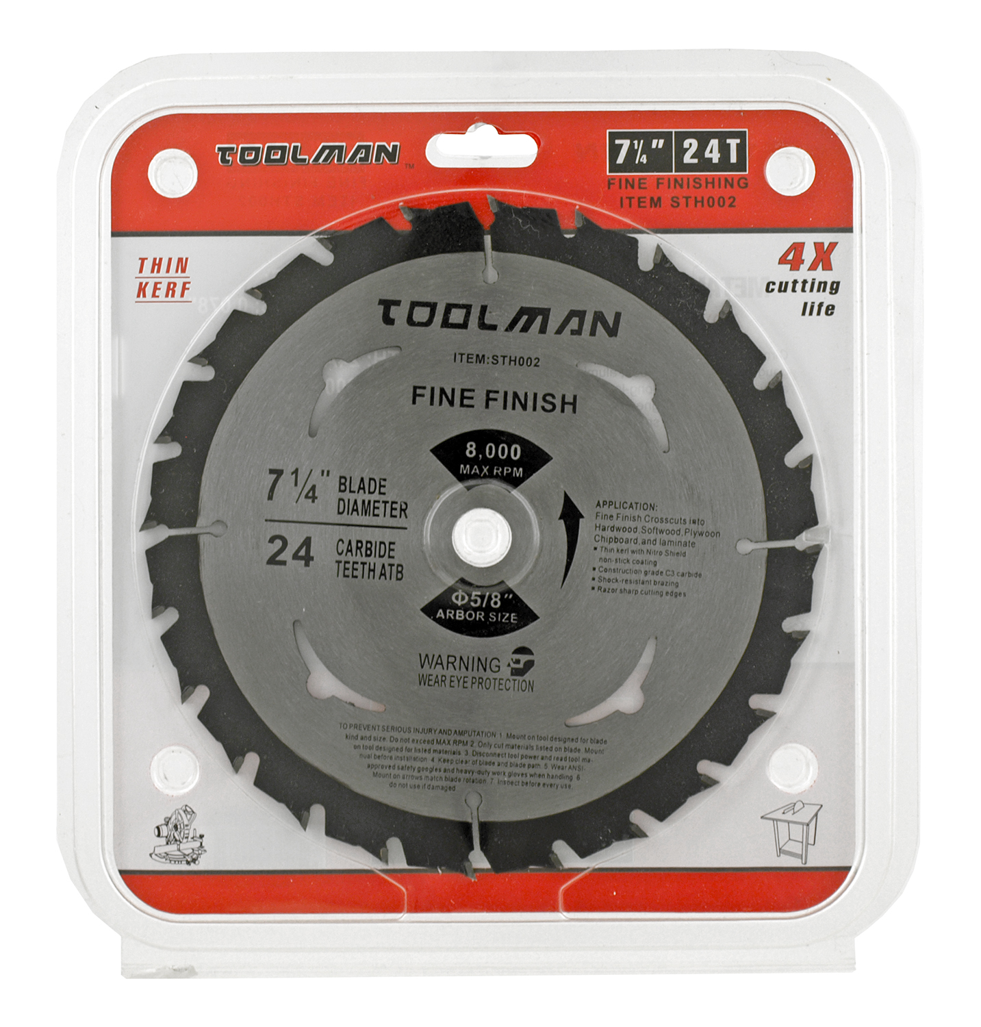 7-1/4" Carbide Circular Saw Blade