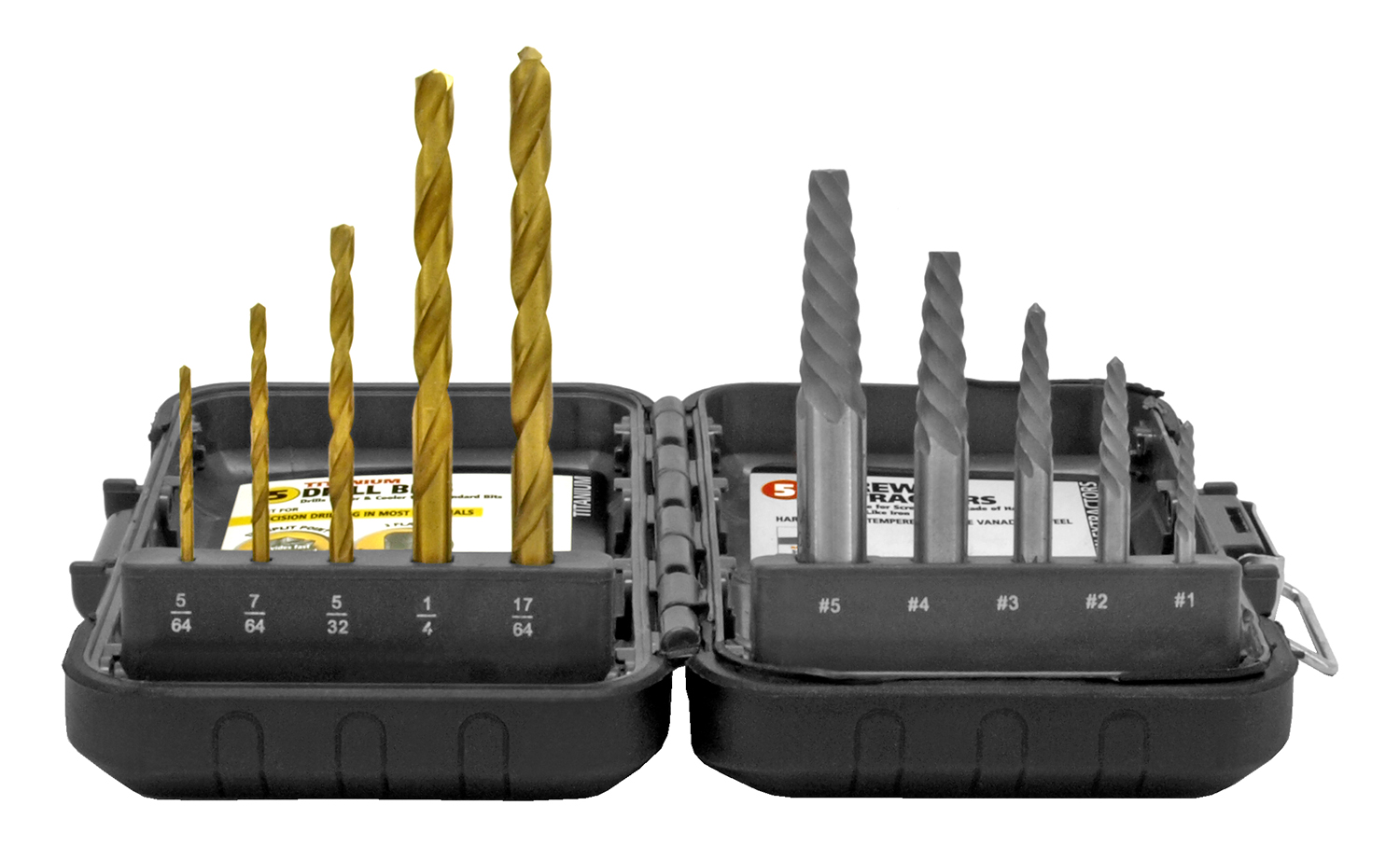 10 - pc. Screw Extractor and Drill Bit Set