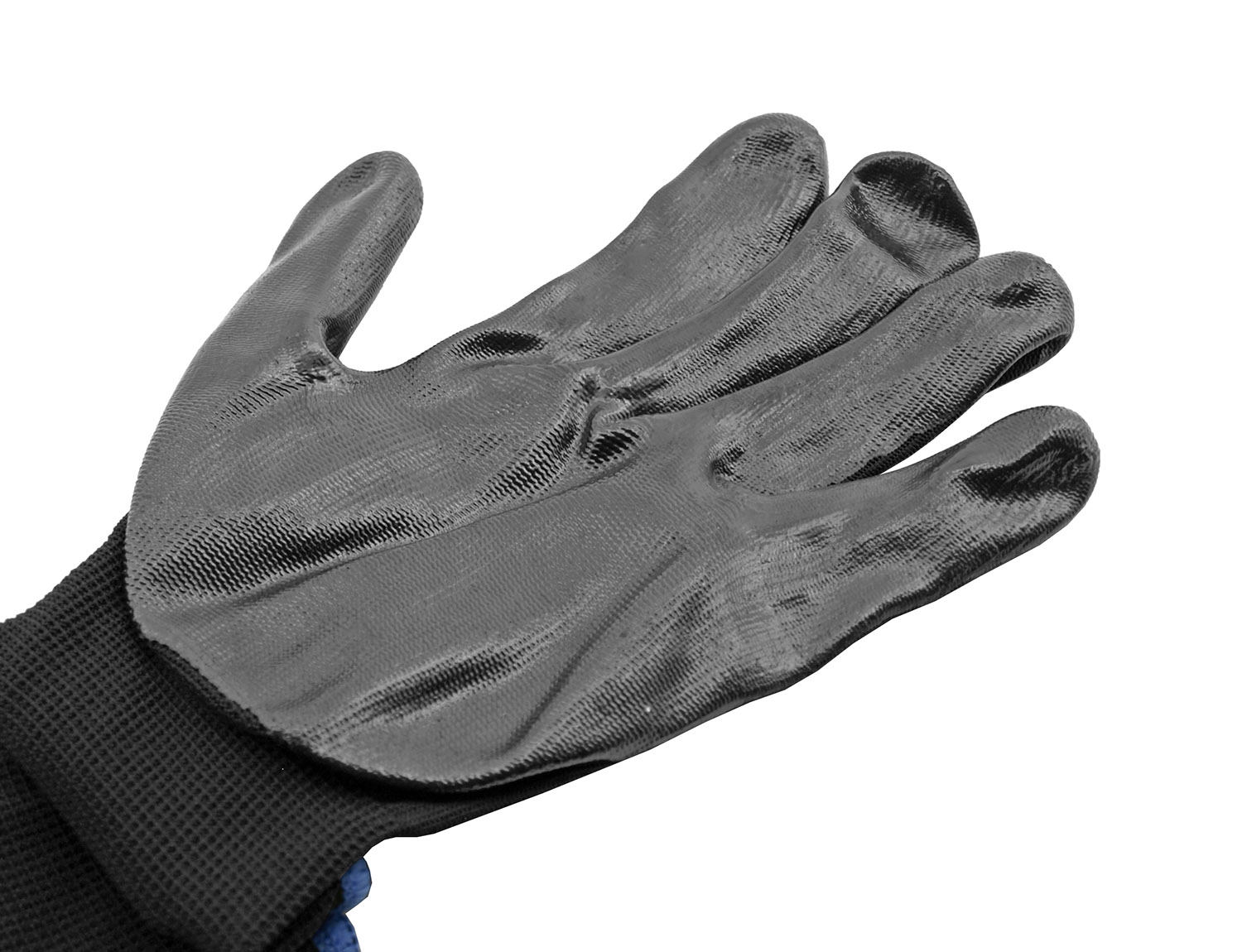 B & G Nitrile Dipped Gardening Work Gloves - Black