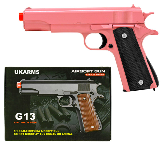 UKArms G13 Spring Powered Airsoft Handgun - Pink