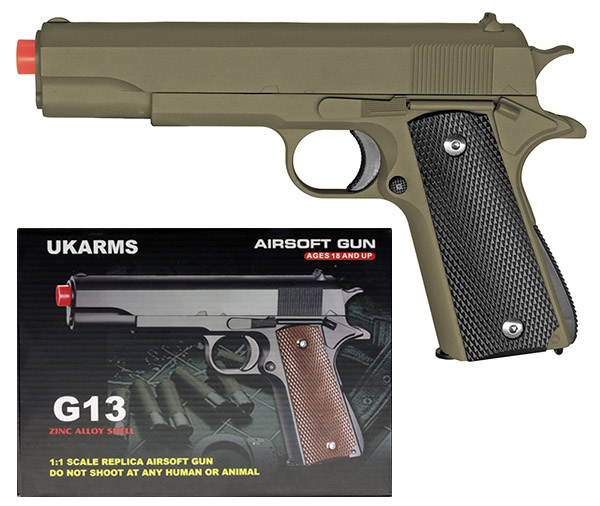 G13 Spring Airsoft Pistol - Tan