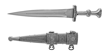 16" Roman Caesar Dagger - Silver