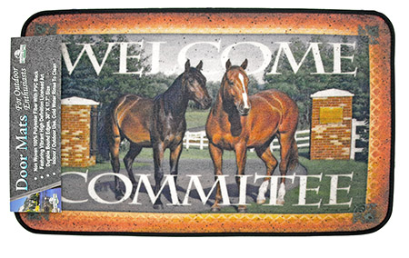 Welcome Committee Horse Door Mat