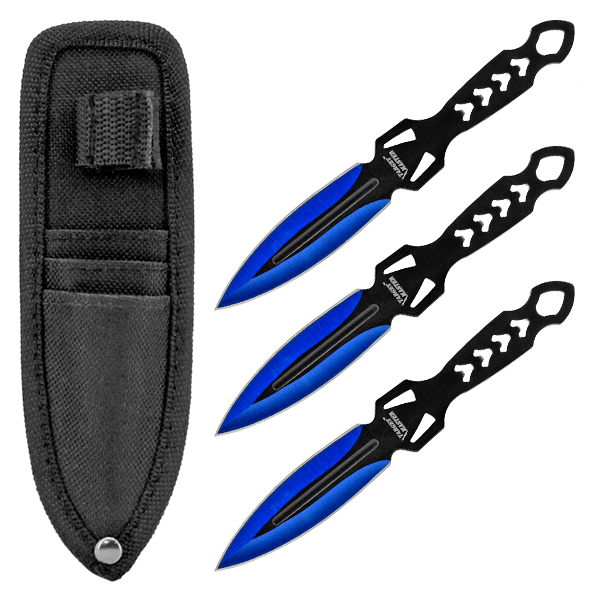 6.13" Galaxa Throwing Knives Set - Blue