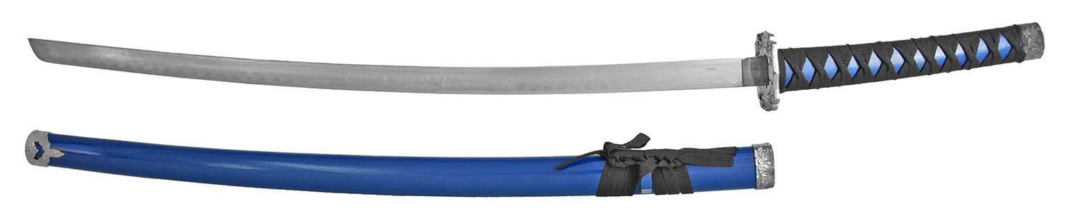 37" Traditional Samurai Sword - Blue