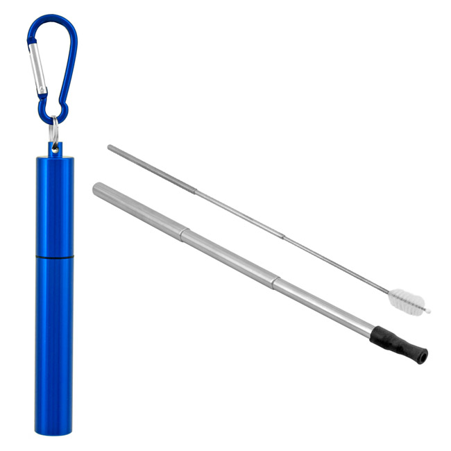 Collapsible Stainless Steel Drinking Straw in Keychain Carrying Case ...