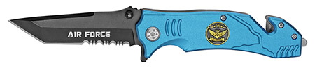 4.5" Spring Assist Air Force Folding Knife - Blue