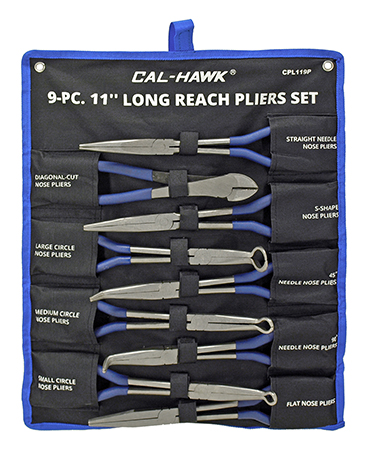Cal-Hawk 9-pc. 11" Long Reach Pliers Set