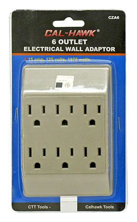 6 Outlet Wall Power Center