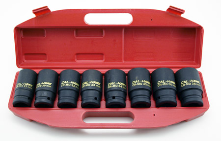8-pc. 3/4" Drive Deep Impact Metric Socket Set