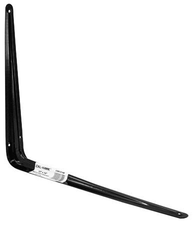 12" x 14" Shelf Bracket - Black