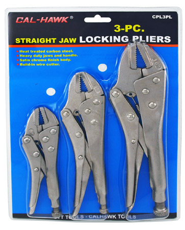 "Cal Hawk Tools 3-pc. Straight Jaw Locking Pliers" - Walmart.com