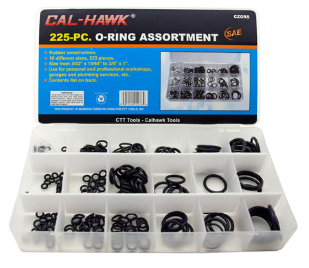 225-pc. O-Ring Assortment - SAE