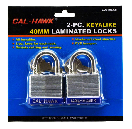 2-pc. 40mm Laminated Locks